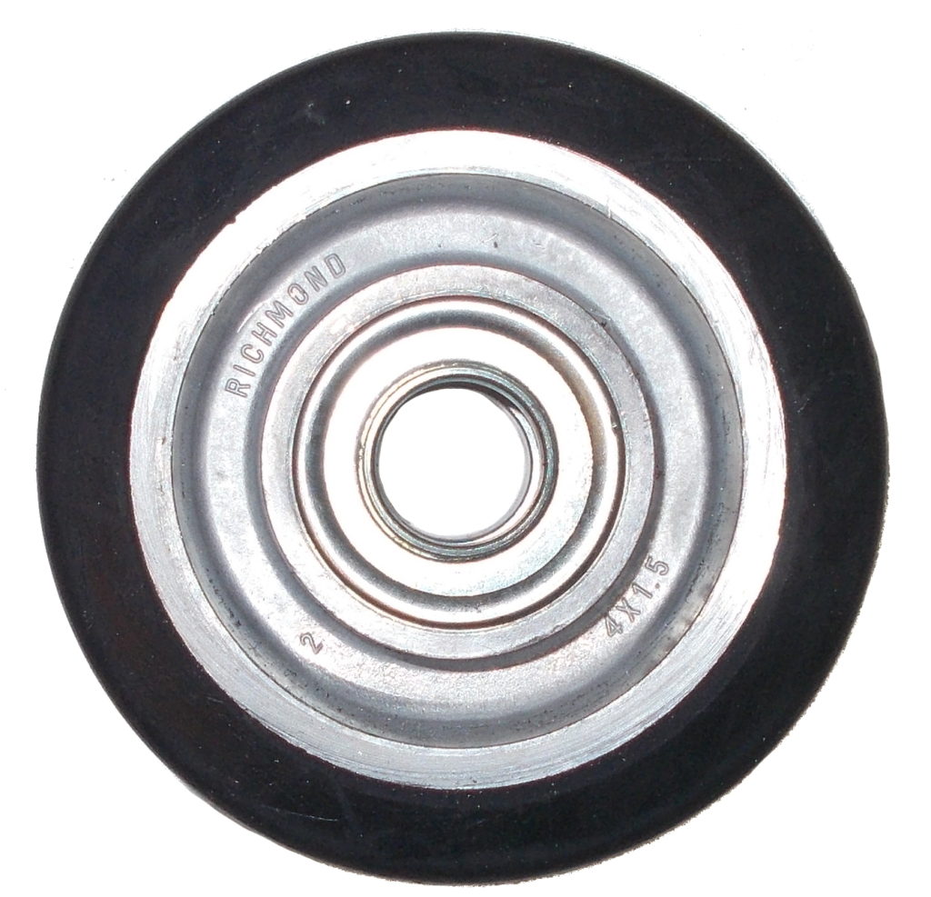 WHEEL 4 X 1-1/2 X 3/4″BRG. ALUM/RUB | The EDCO Company Store